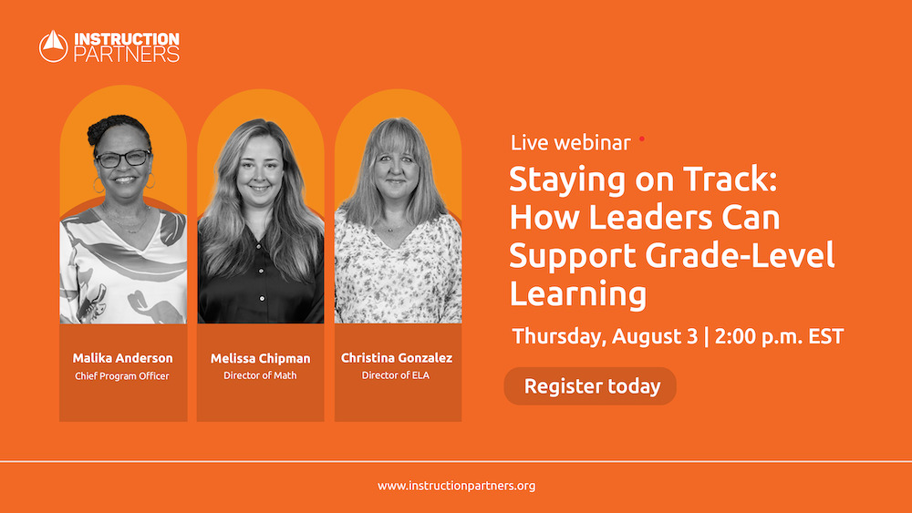 Webinar: Staying on Track - Instruction Partners